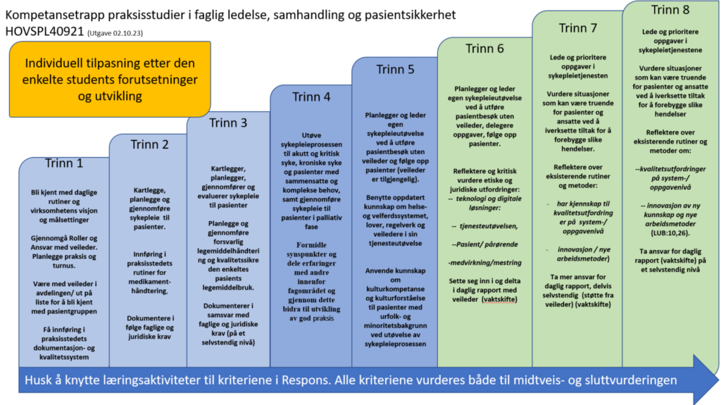 Kompetansetrapp for sykepleierutdanningen - Kompetansebroen